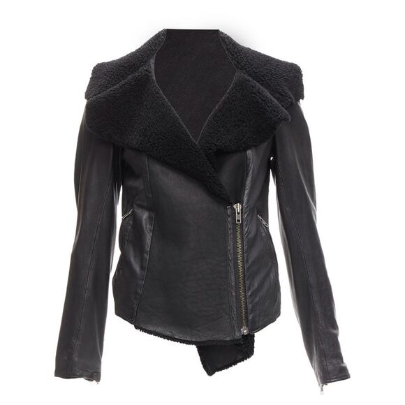 All Saints | Jackets & Coats | All Saints Nene Sheepskin Leather ...